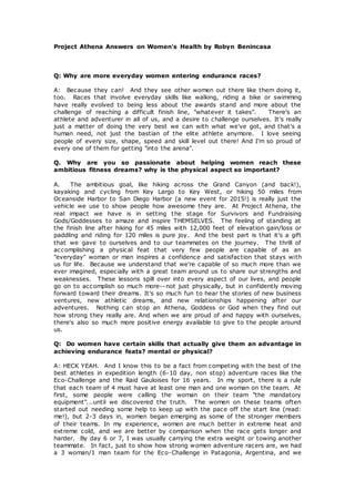 Project athena answers by robyn benincasa | DOCX