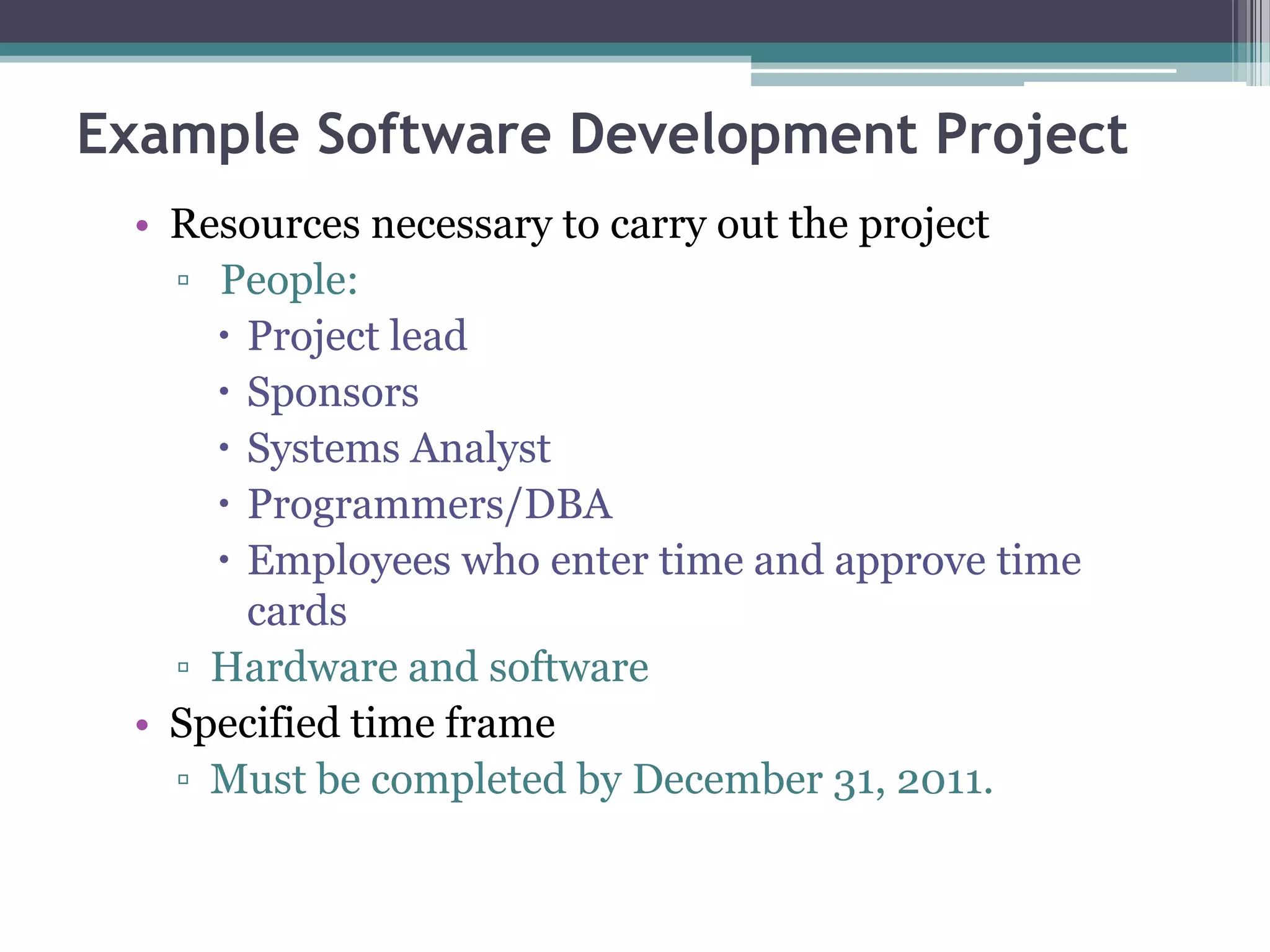 Project attributes (slideshare presentation) | PPTX