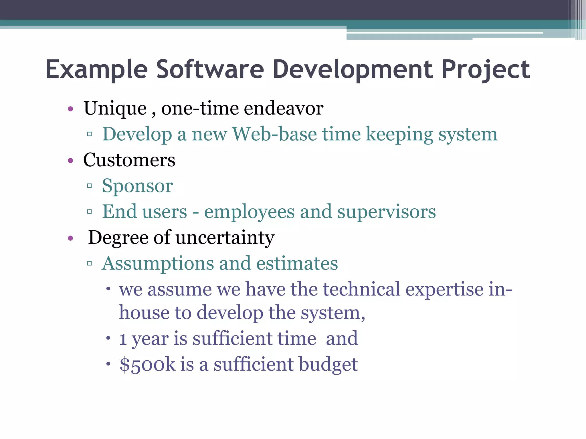 Project attributes (slideshare presentation) | PPTX