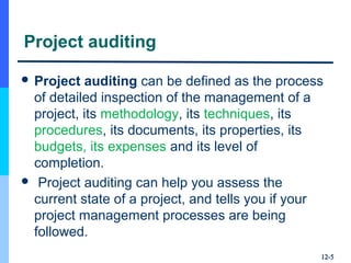 Project audit | PPT