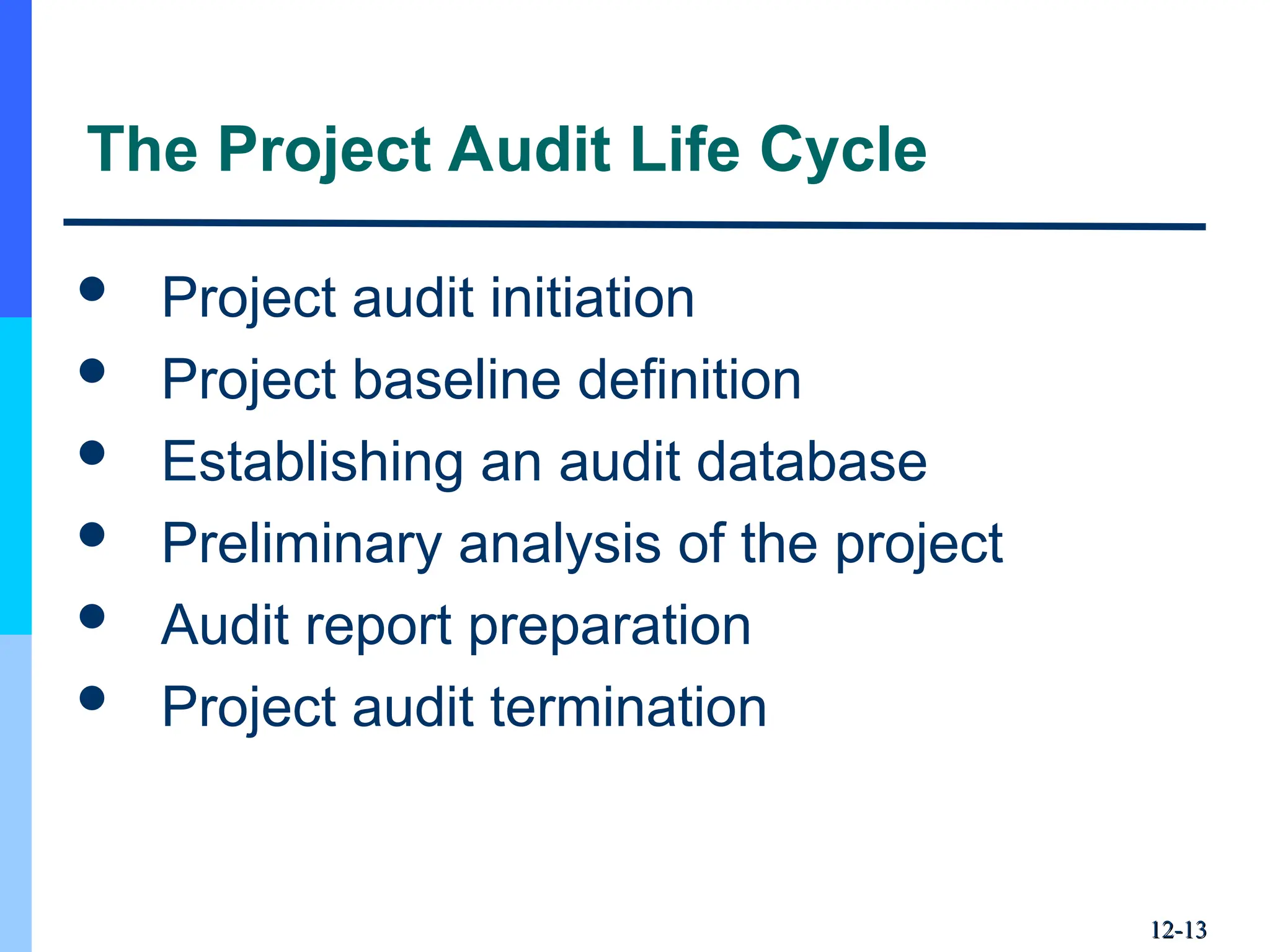 PROJECT AUDIT- METHODS OF EVALUATION AND ASSESSMENT. | PPT