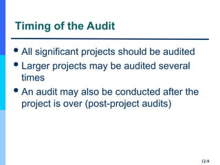 PROJECT AUDIT- METHODS OF EVALUATION AND ASSESSMENT. | PPT