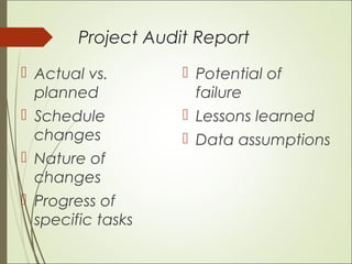 Project audit and closure | PPT