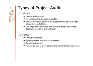 How to do a Project Audit | PDF