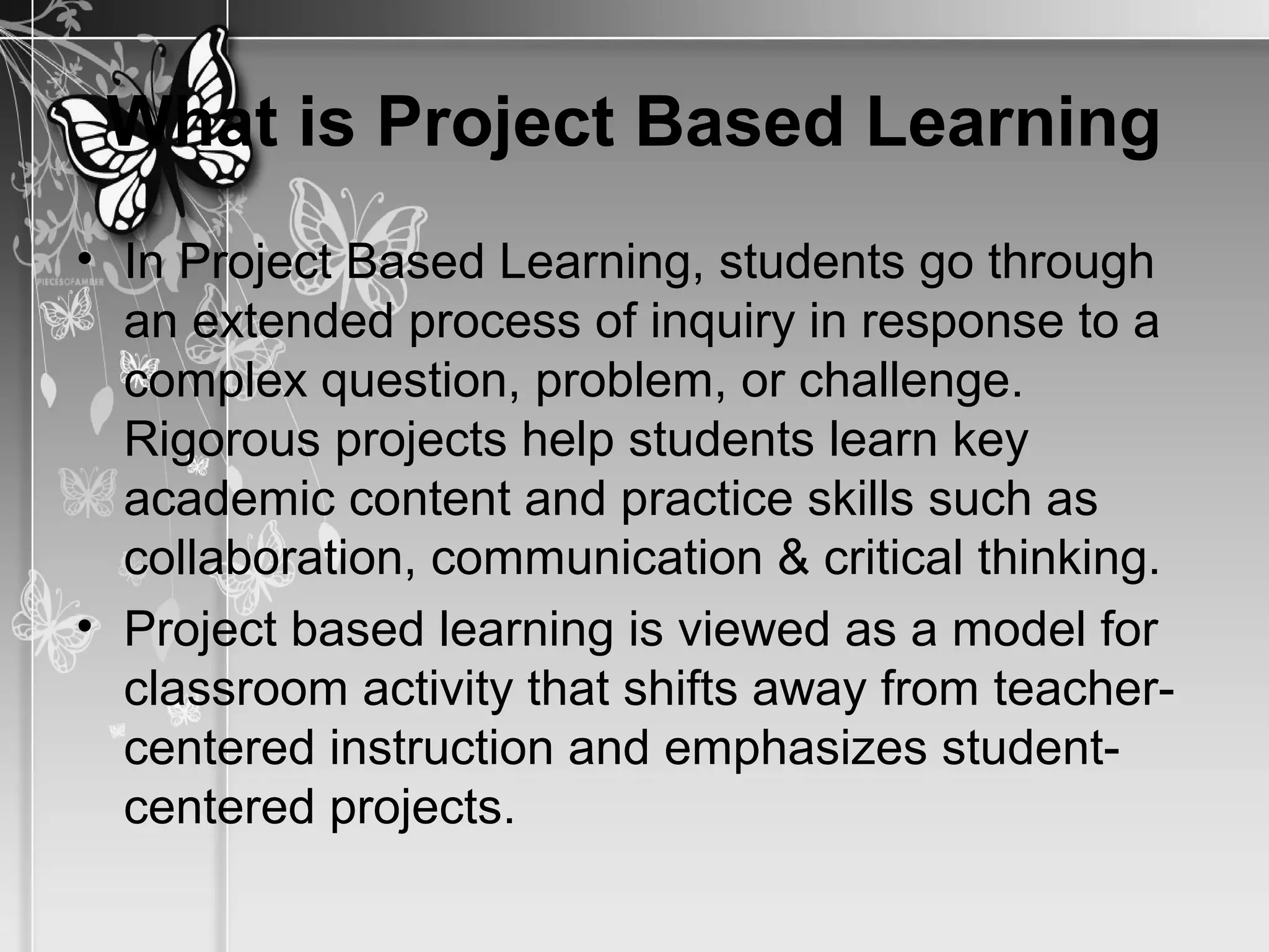 Project based learning | PPT