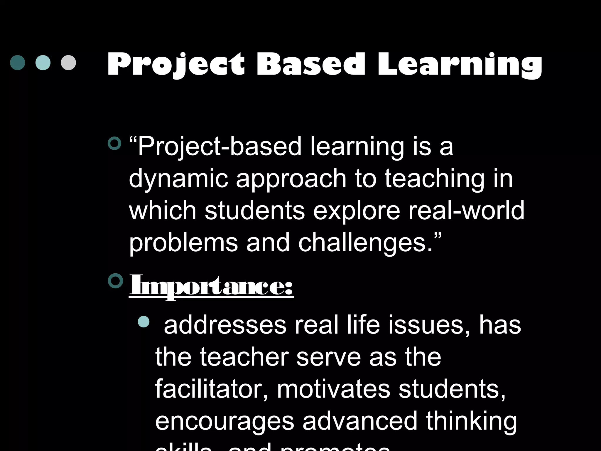 Project based learning | PPT