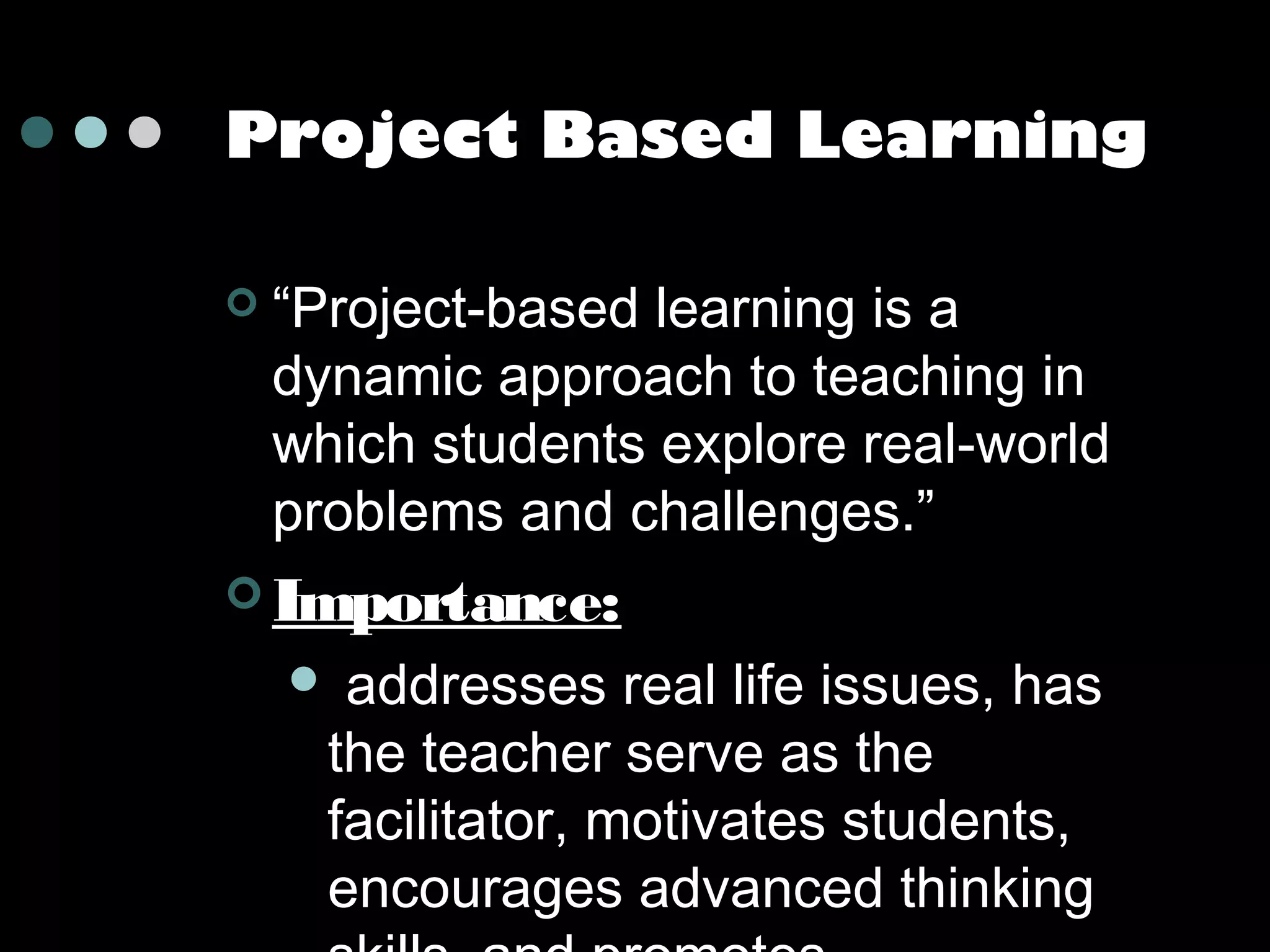Project based learning | PPT