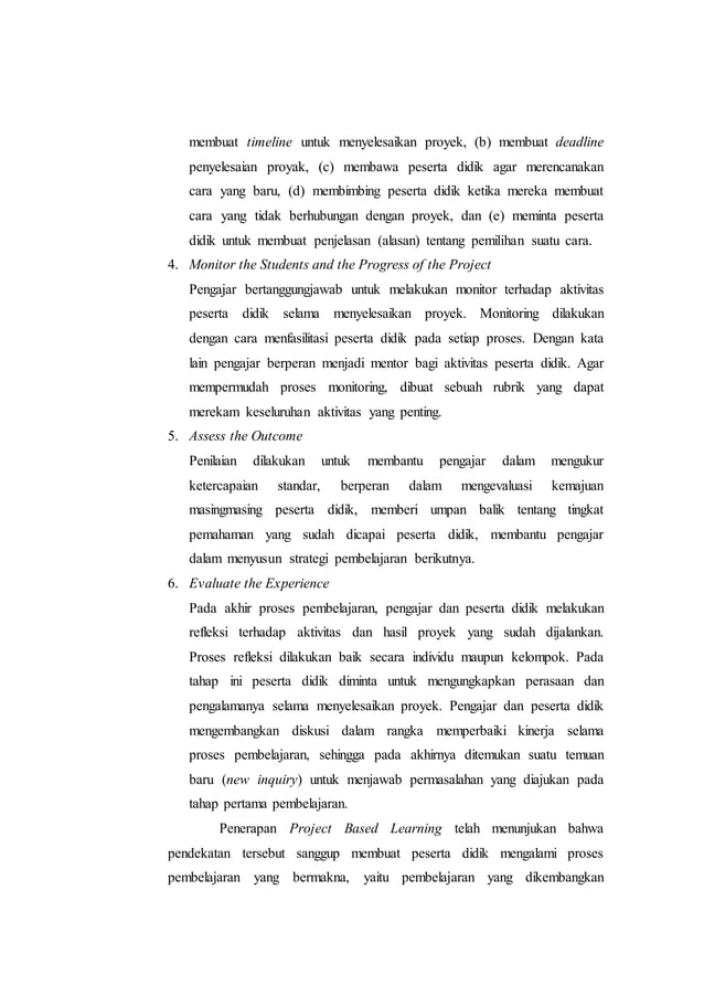 Project based learning | PDF