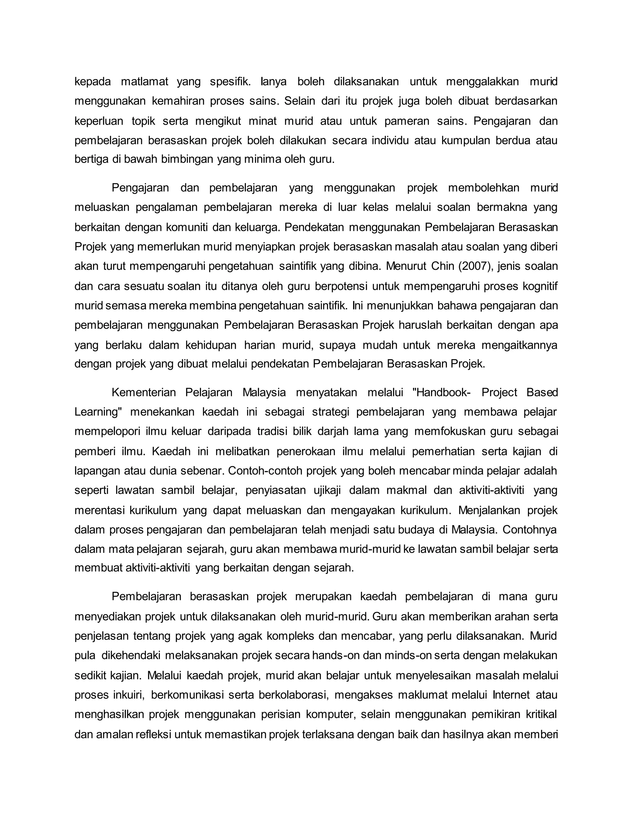 Project based learning | DOCX