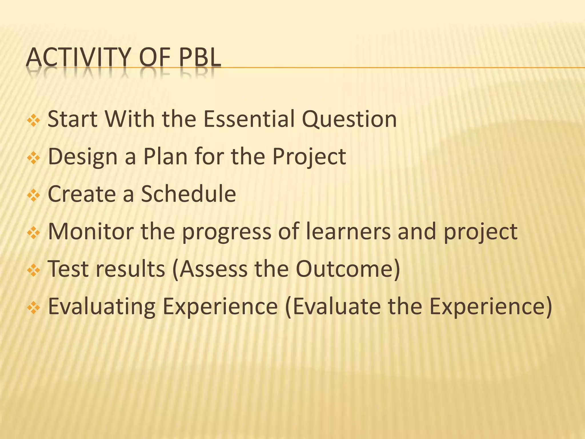 Project based learning | PPT
