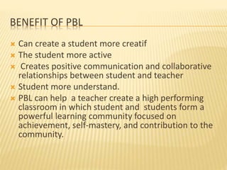 Project based learning | PPT