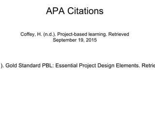 Project based learning | PPT