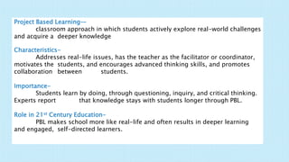 Project based learning | PPTX