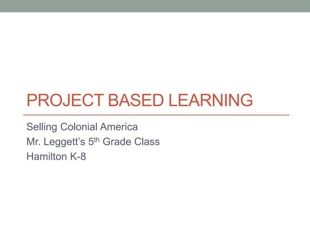Project Based Learning | PPT
