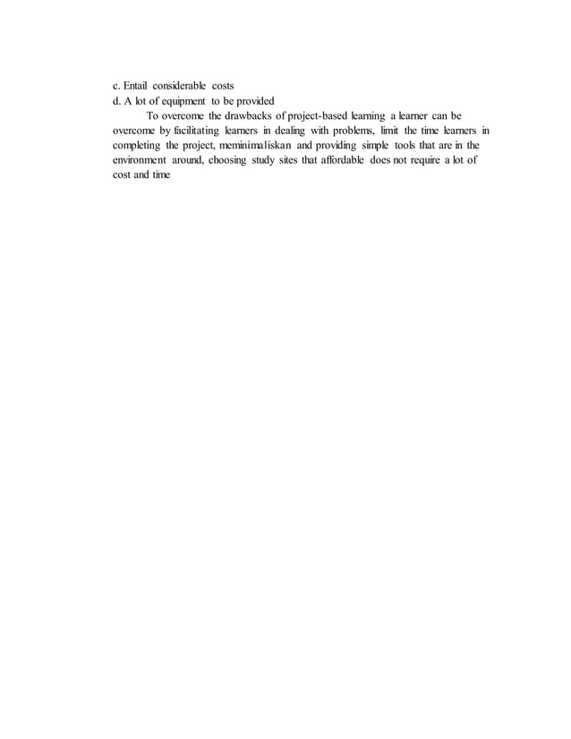 Project Based Learning Pdf