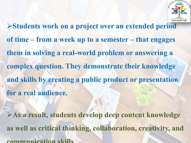 Project based learning | PPTX