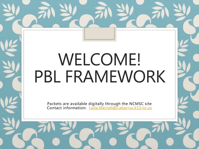 Project Based Learning Framework | PPTX | Educational Assessment ...