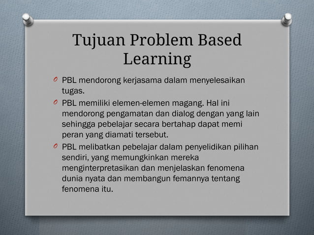 PJBL Project Based Learning Education Type | PPTX