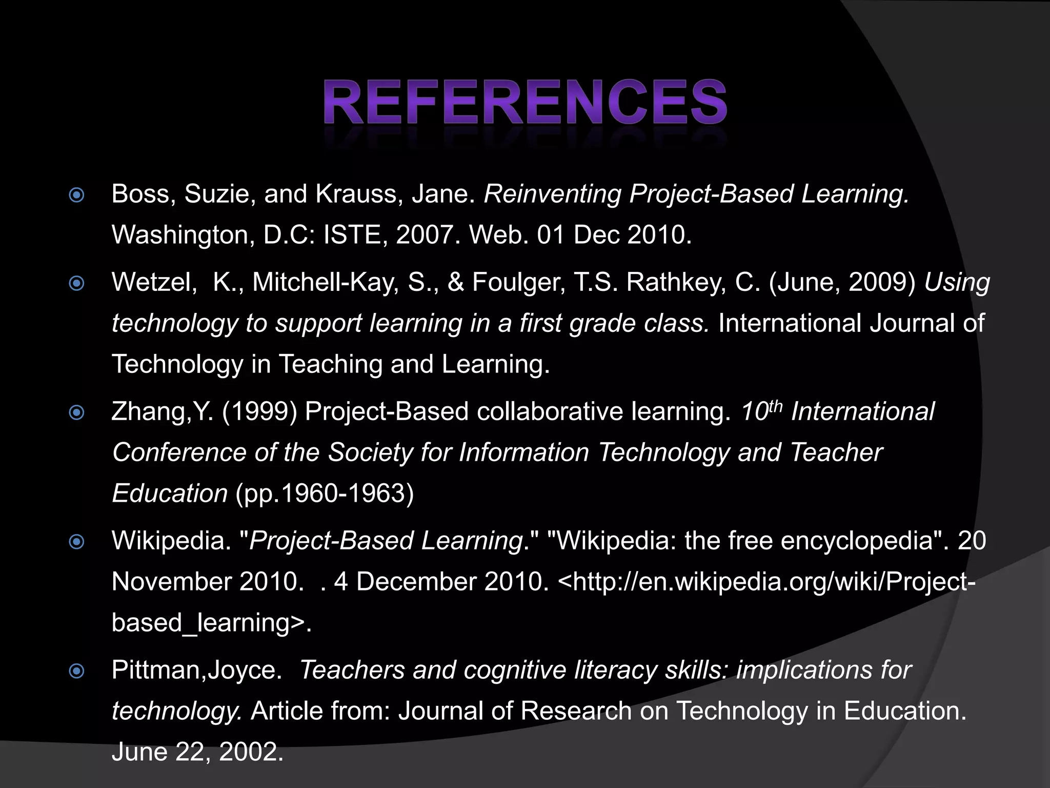 Project based learning & technology | PPTX