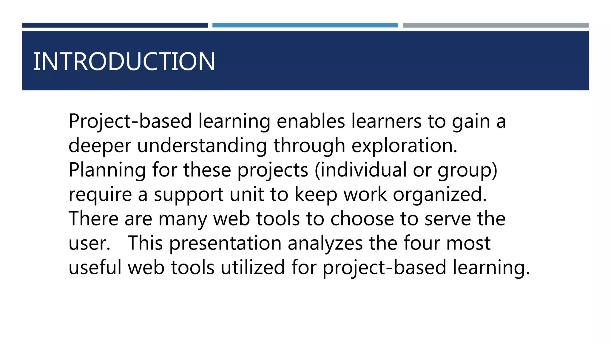 Project based learning tools | PPT