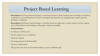 Project based learning updated | PPT