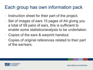 Ears, feet and injuries: The development of project based learning ...