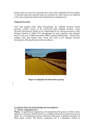 rigid and flexiable pavement of highway Project bbjr report | PDF