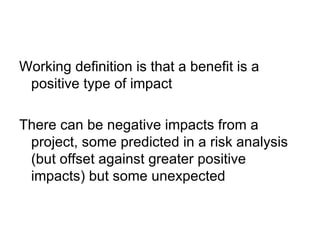 Project benefits and impacts measurement | PPT
