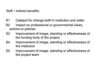 Project benefits and impacts measurement | PPT