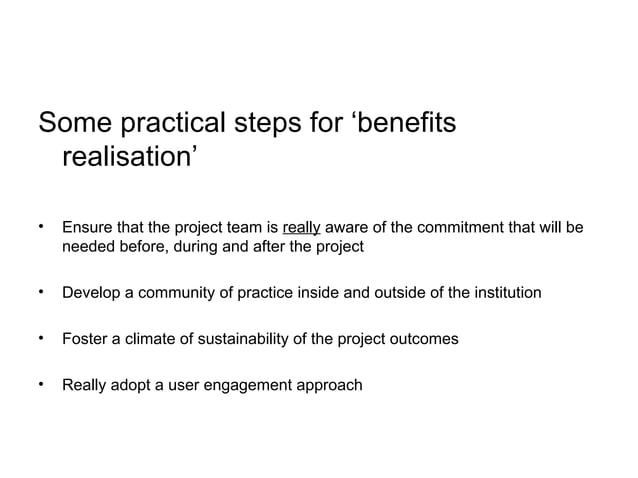 Project benefits and impacts measurement | PPT