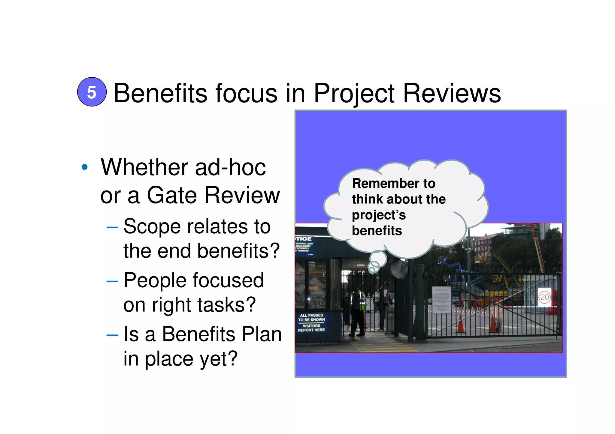 Project Benefits Realisation General Presentation 7 Actions G Byatt | PDF