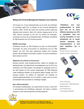 Projectbericht CCV TMS Portal | PDF