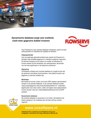 Projectbericht Flowserve | PDF
