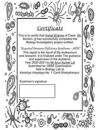 Investigatory Project on Aids | PDF