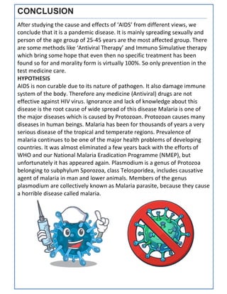 Investigatory Project on Aids | PDF