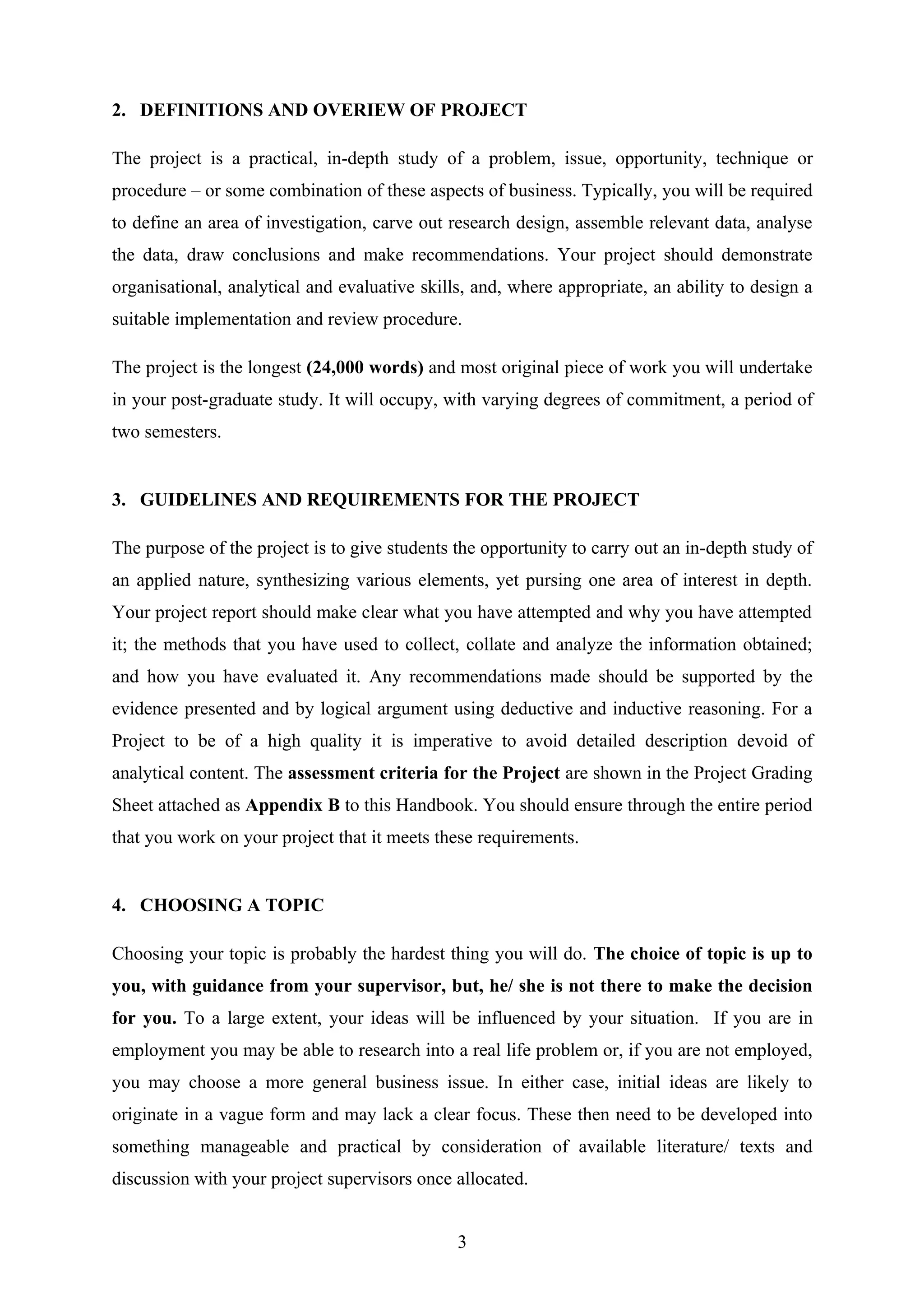 MBA Project Report as per Osmania University | DOC