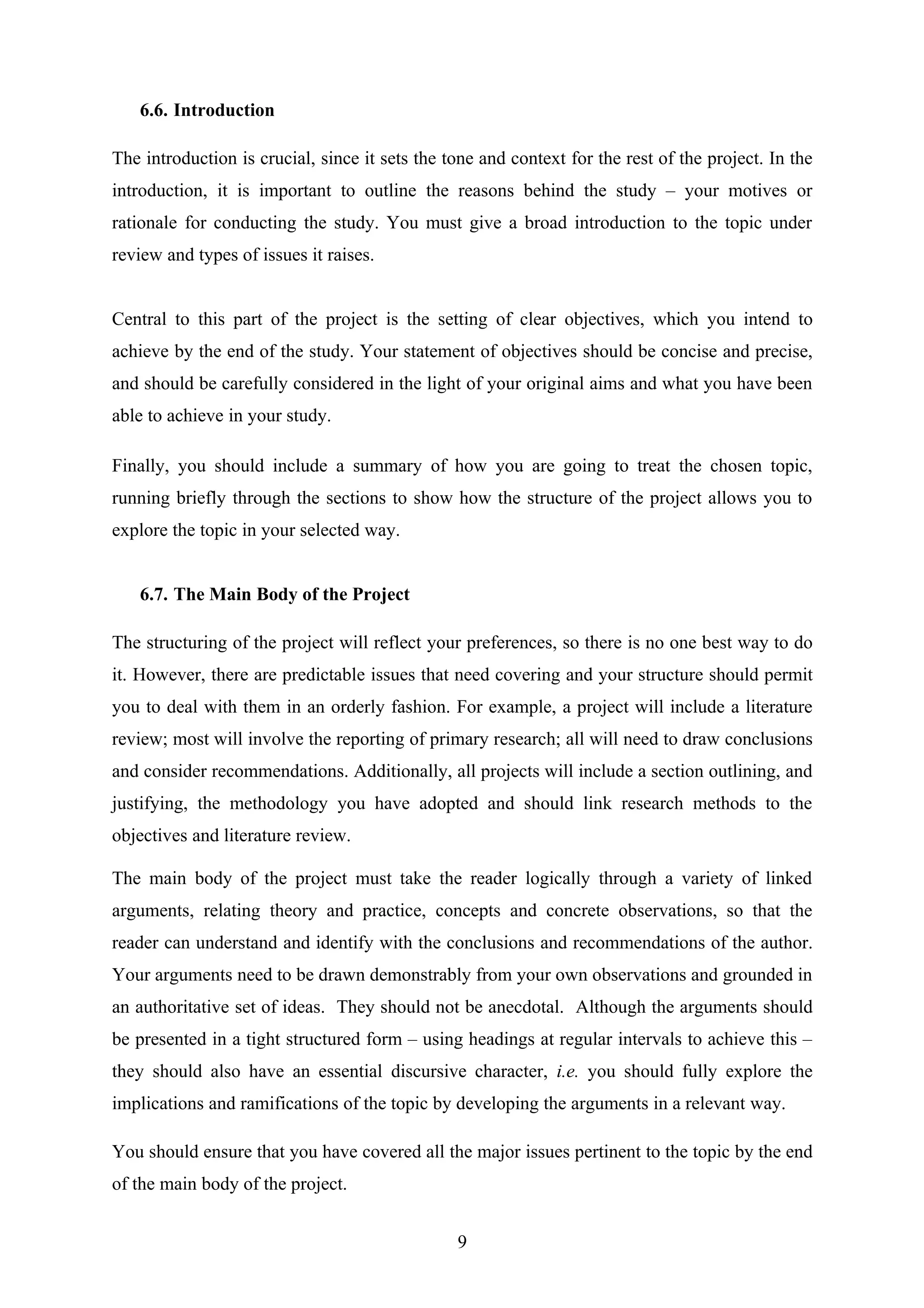 MBA Project Report as per Osmania University | DOC