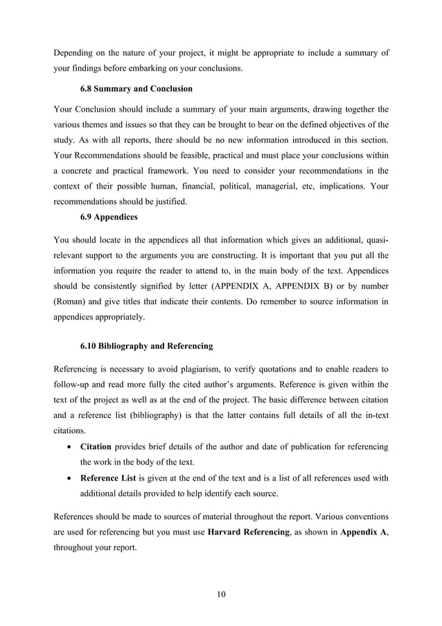 MBA Project Report as per Osmania University | DOC