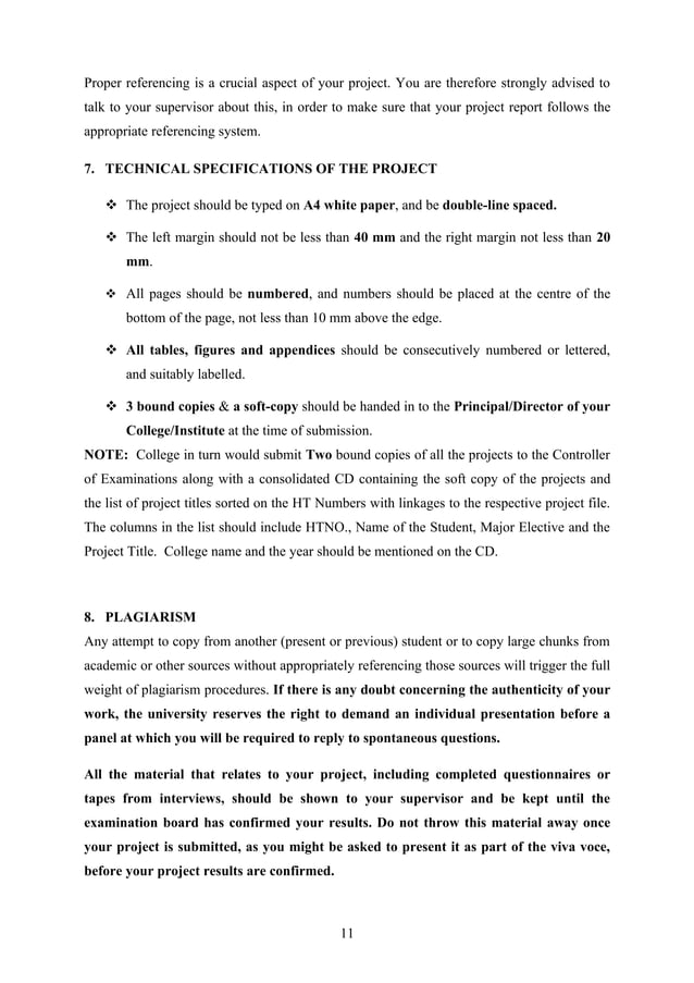 MBA Project Report as per Osmania University | DOC