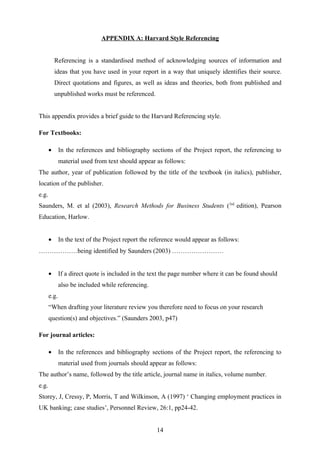 MBA Project Report as per Osmania University | DOC