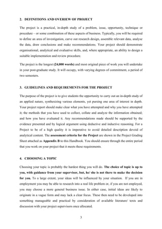 MBA Project Report as per Osmania University | DOC