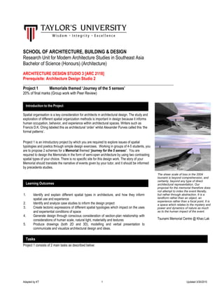 Project brief 1 architecture studio 3 s1 2015 | PDF