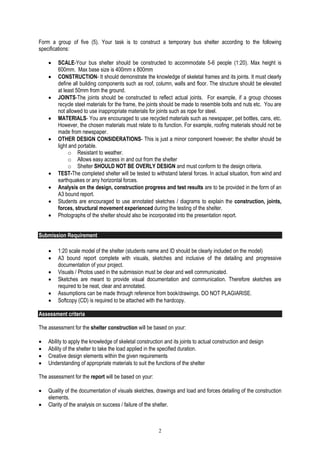 SEMESTER 3 : PROJECT 1 BRIEF BUILDING CONSTRUCTION | PDF | Civil ...