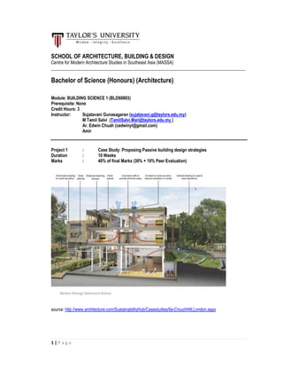 Project brief buidling science 1 aug 2015_basic bldg design v2 | PDF