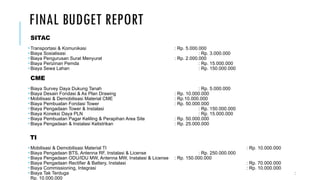 Project_BTS PM DRAFT2 sipil sitac telecom | PPT