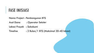 Project_BTS PM DRAFT2 sipil sitac telecom | PPT | Free Download
