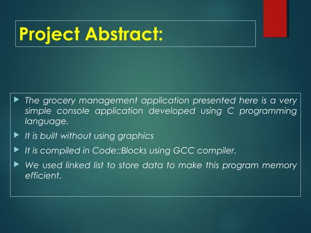 Grocery Mangement Project in C | PPT