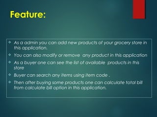 Grocery Mangement Project in C | PPT