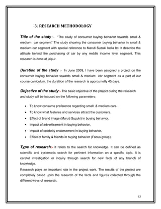 Project by saurabh gupta on maruti suzuki india ltd.(1) | DOC