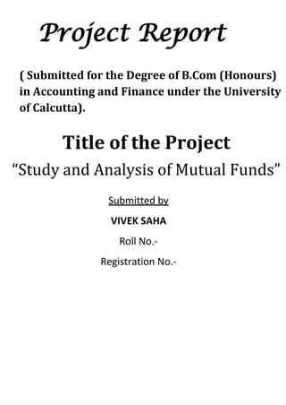 Study on Mutual Fund | DOCX
